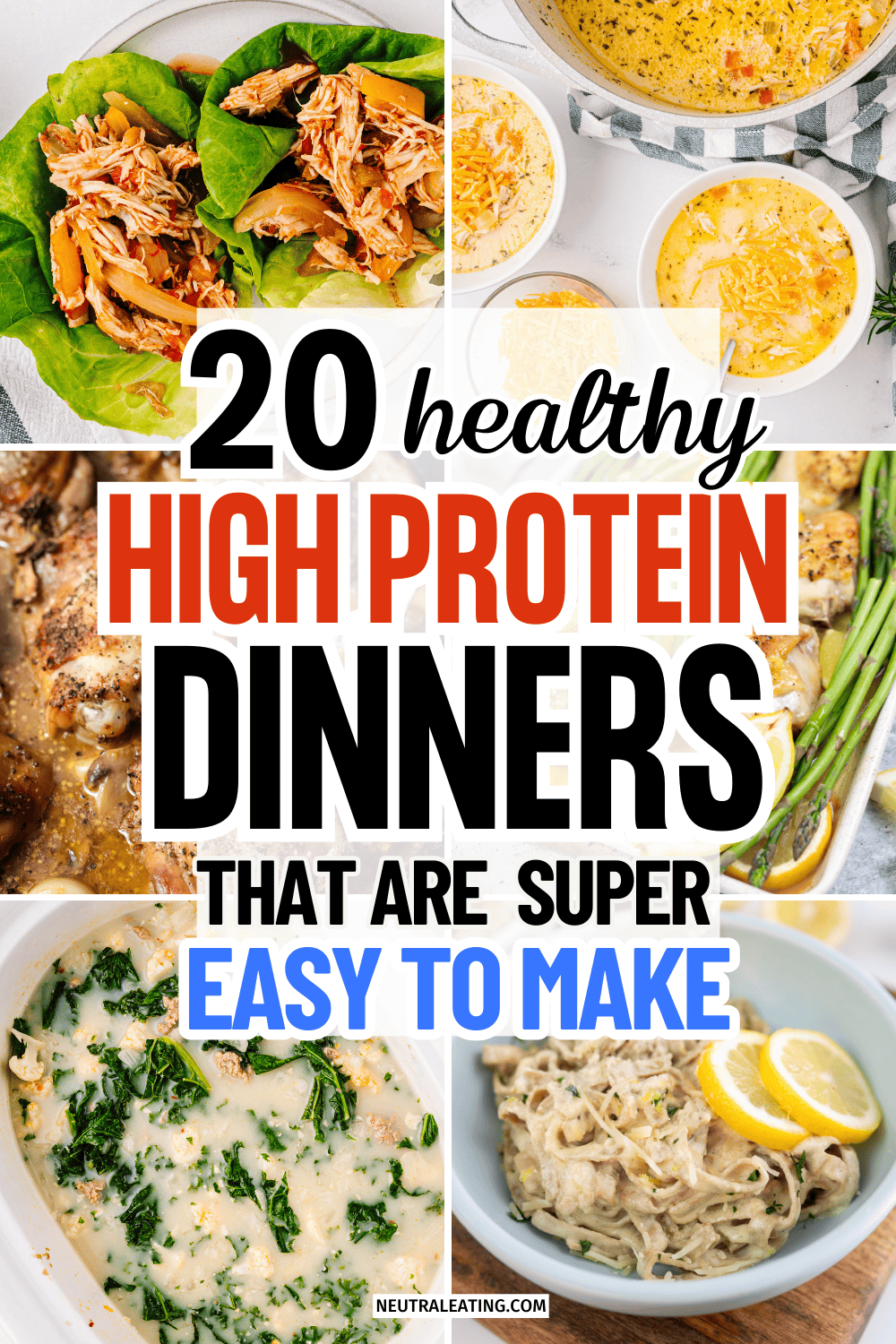 20 High Protein Dinner Recipes - Neutral Eating