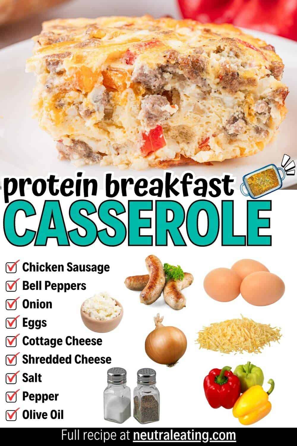 High Protein Breakfast Casserole - Neutral Eating