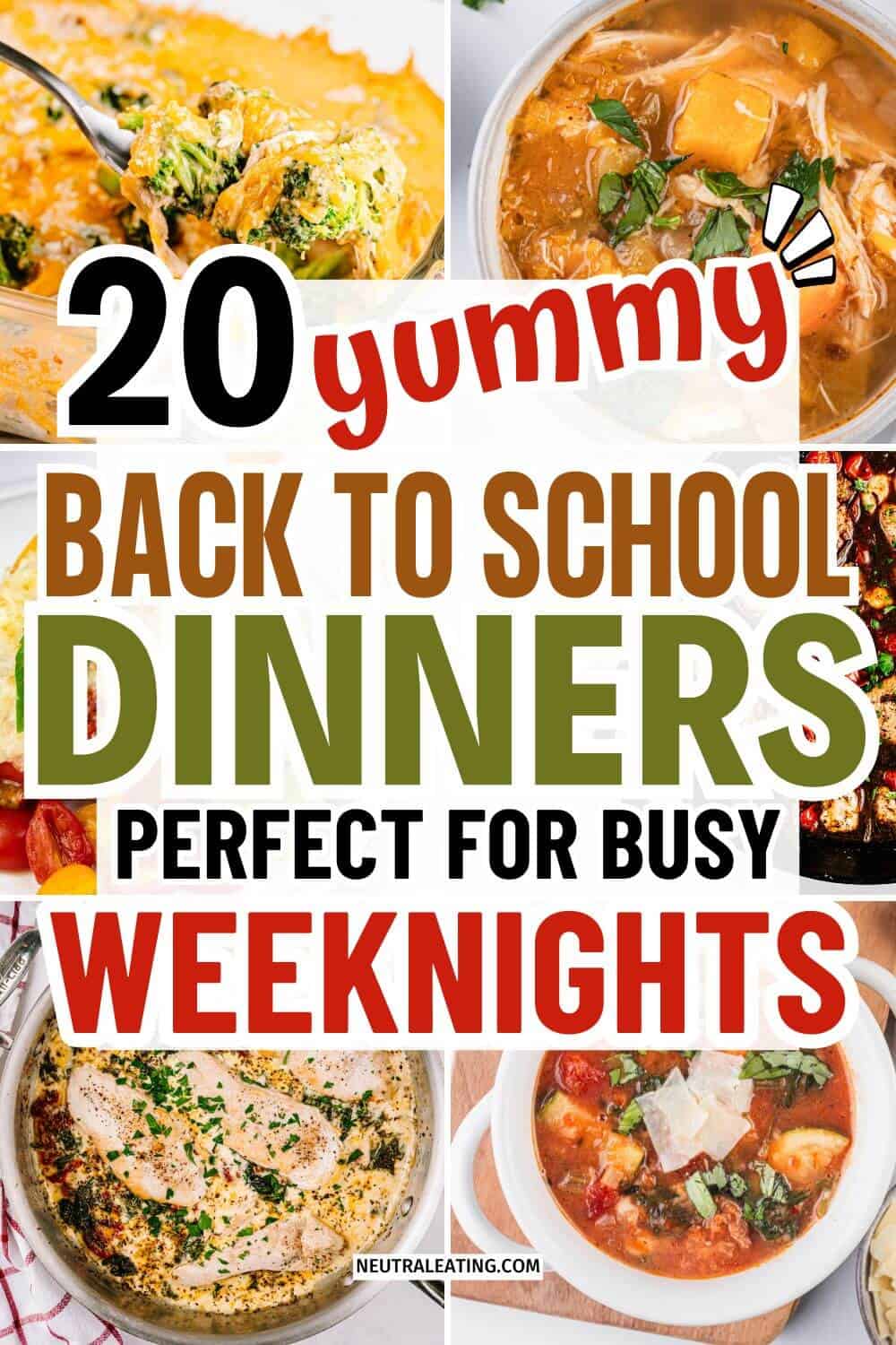 20 Back to School Dinner Ideas - Neutral Eating